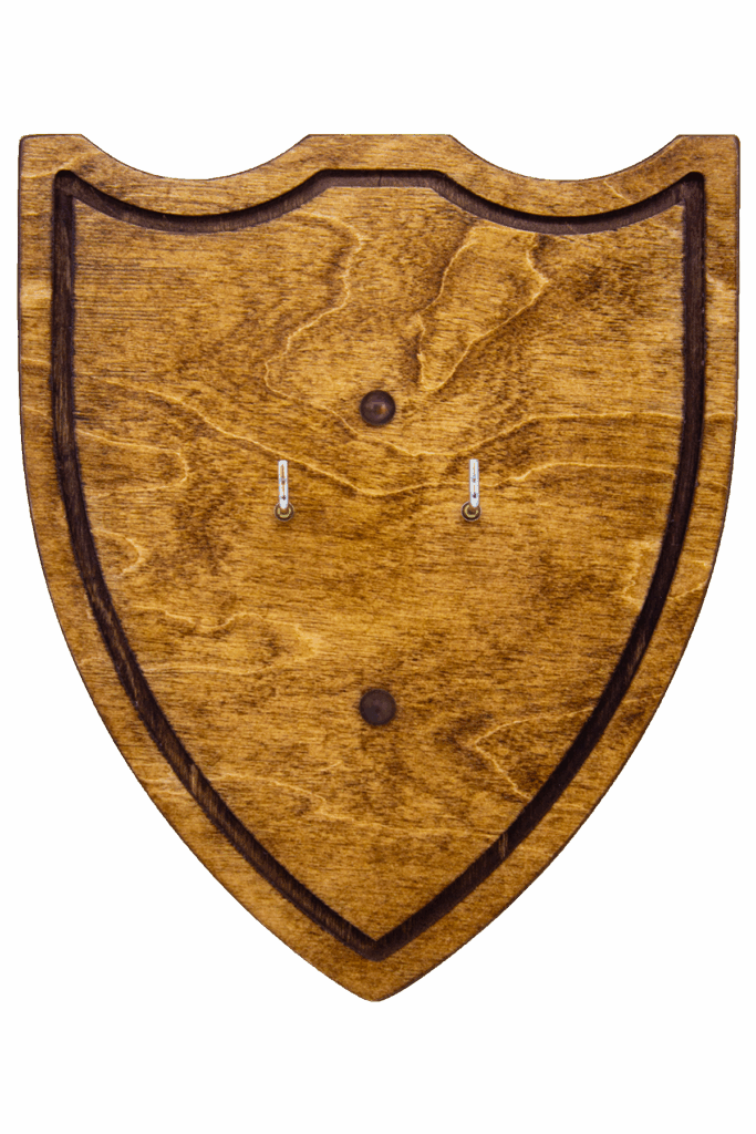 Shield Display - Early American Stain - Sabersmith