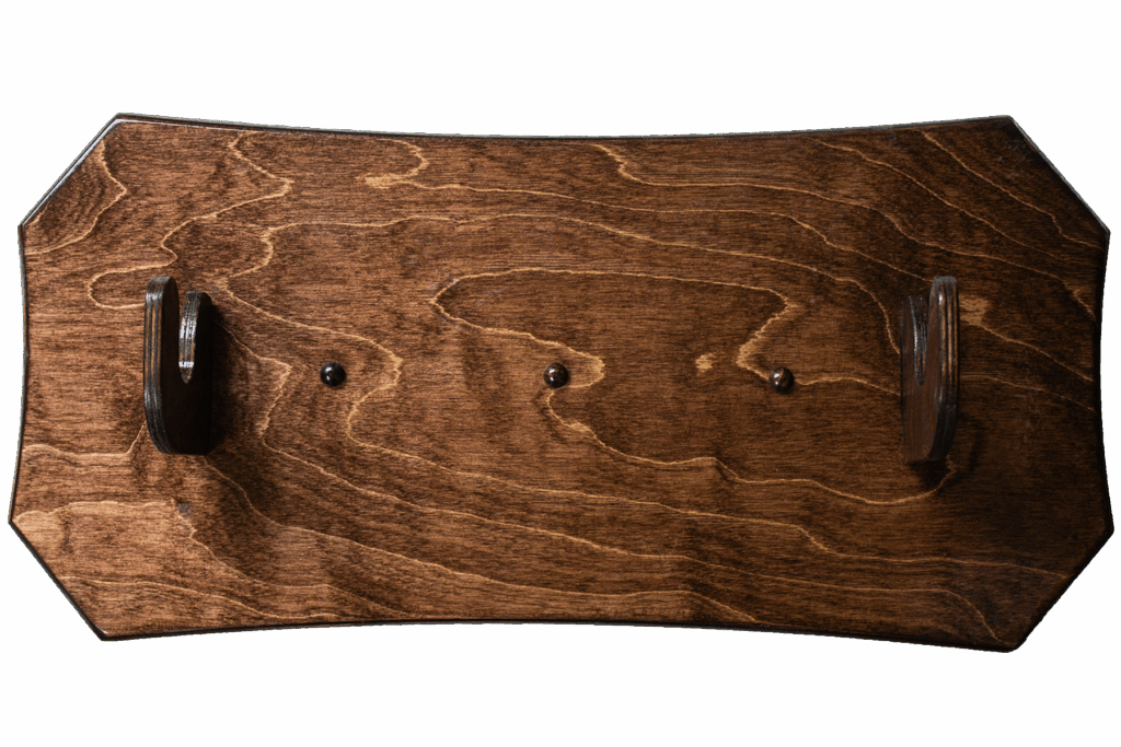 Red Mahogany Stained Horizontal Wall Display - Sabersmith